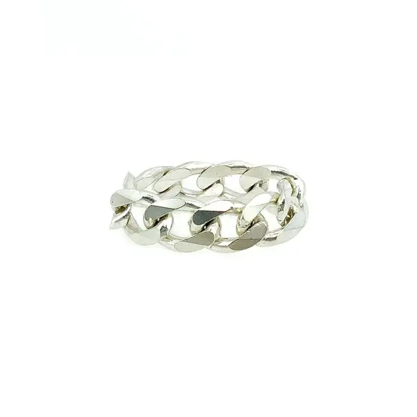KAREN KRIEGEL Curb Chain Ring - Silver