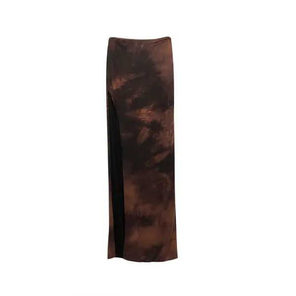 PALOMA LIRA Tie Dye Maxi Skirt - Brown