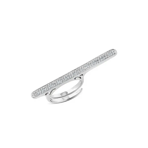 SALLY SKOUFIS Destiny Ring With Made Diamond - White/silver