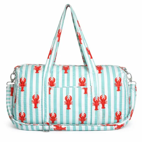 CYC Handcrafted Striped Weekender Bag - Green