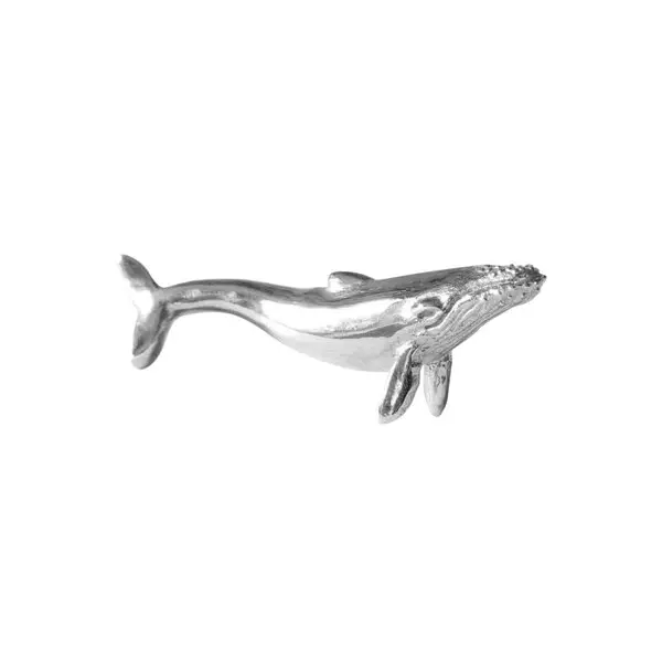 LEE RENEE Blue Whale Lapel Pin - Silver