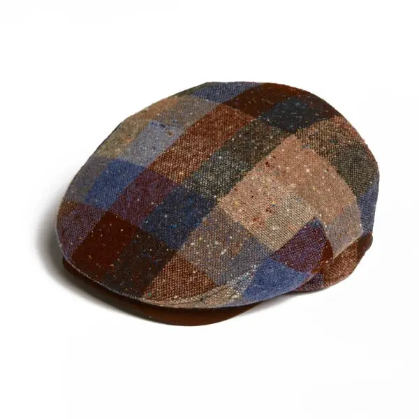 DASMARCA HATS Tailored Tweed Wool Cap - Red