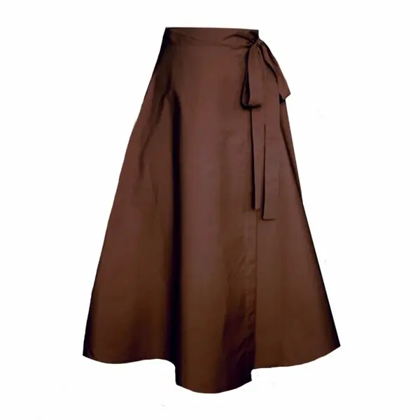 FROCK TALES Meyer Wrap Midi Skirt With Pockets - Brown