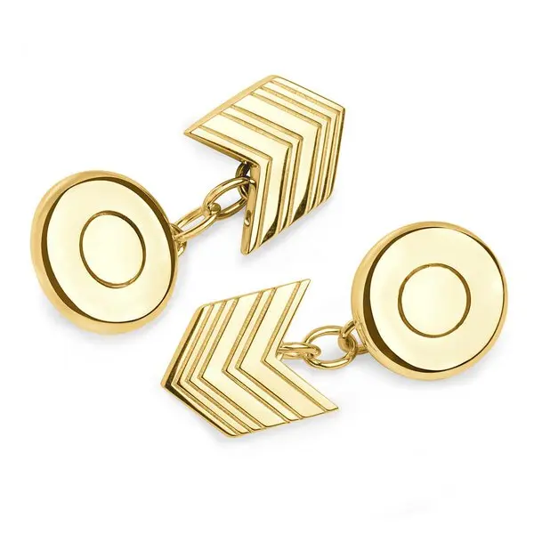 LUCY QUARTERMAINE Art Deco Arrow Cufflinks - Gold