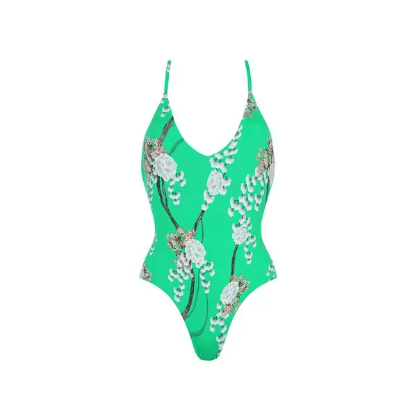 AGUACLARA Printed One-piece Swimsuit - Green