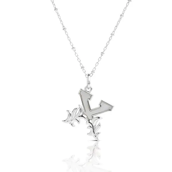 KASUN LONDON Letter 'x' Pendant Necklace - Silver