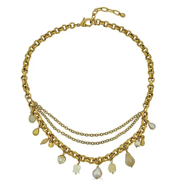 LONI PAUL JEWELRY Earthtone Charm Necklace - Gold