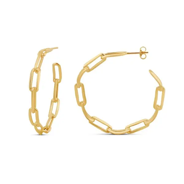 SHYMI Link Hoop Earrings - Gold