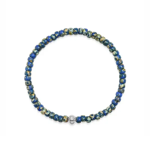 NIALAYA JEWELRY Lapis Lazuli Miyuki Bead Bracelet - Blue/green