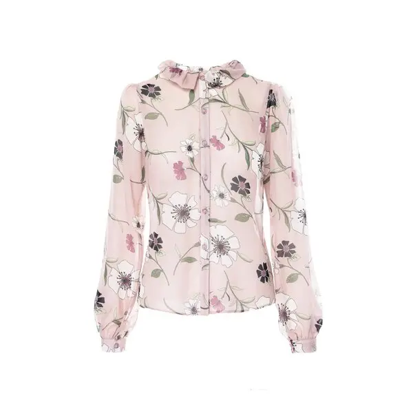 AVENUE N°29 Floral Print Silk Shirt