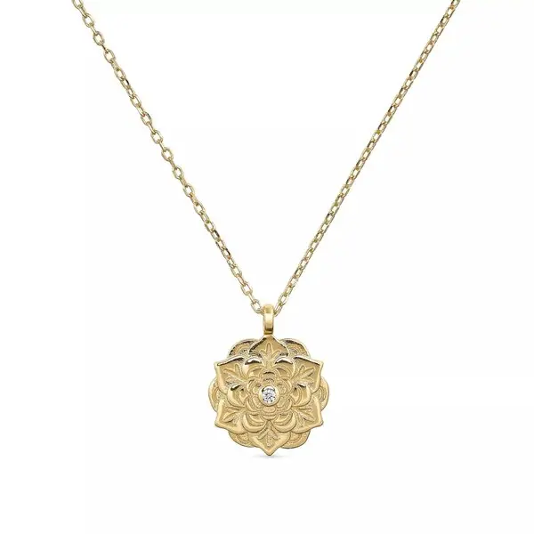 ELK & BLOOM Lotus Flower Necklace - Gold