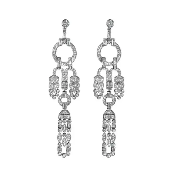 STEPHANIE BROWNE AUSTRALIA Ophelia Madame Chandelier Earrings - Silver