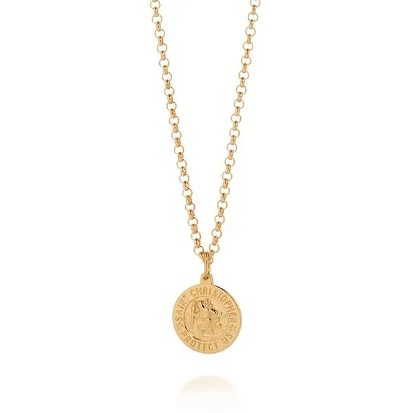 NELLOU JEWELLERY Saint Christopher Necklace - Gold
