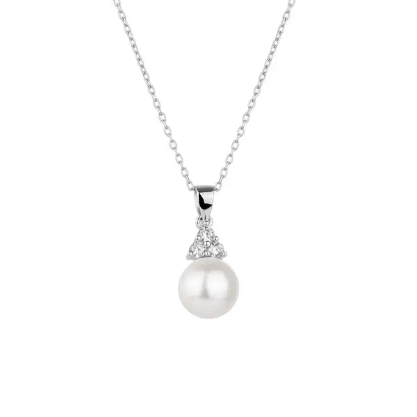 SPERO LONDON Pearl Sterling Necklace - Silver