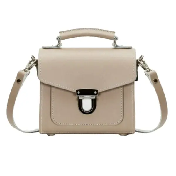 ZATCHELS Handmade Leather Sugarcube Plus Bag - Black/brown