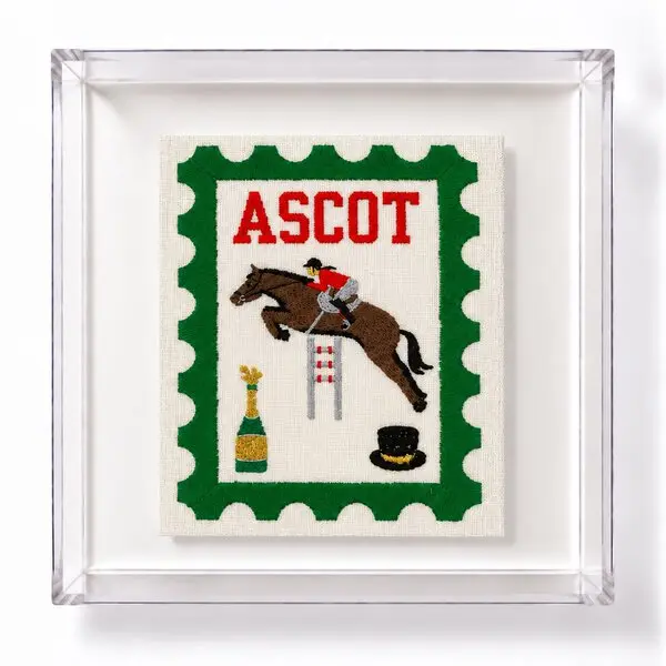 LILLY LOVES Ascot Inspired Stamp Artwork - White