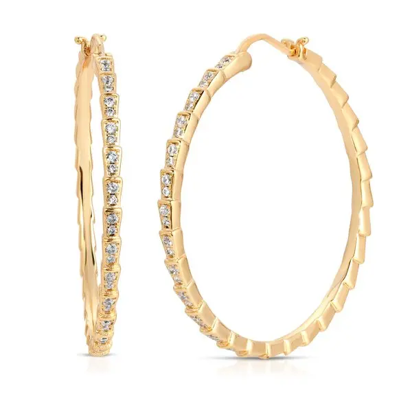 GLAMROCKS JEWELRY Viper Hoop Earrings - Gold