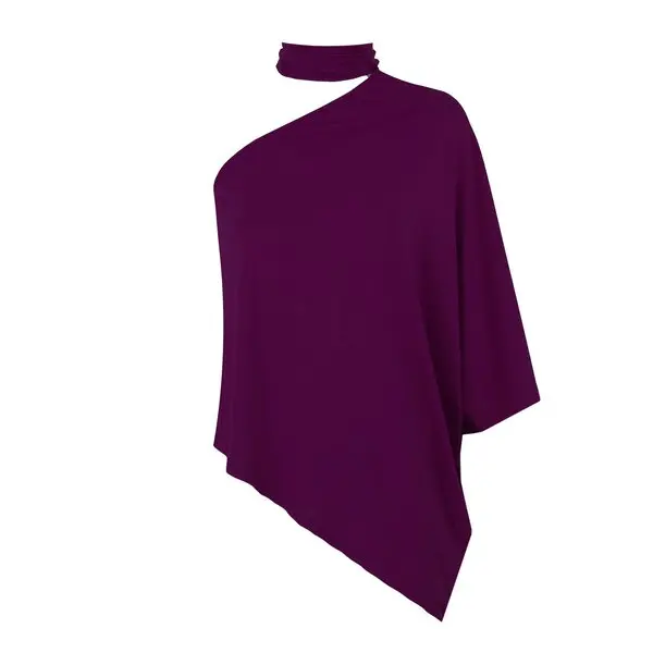 N'ONAT One-shoulder Knit Top With Tie Closure - Purple