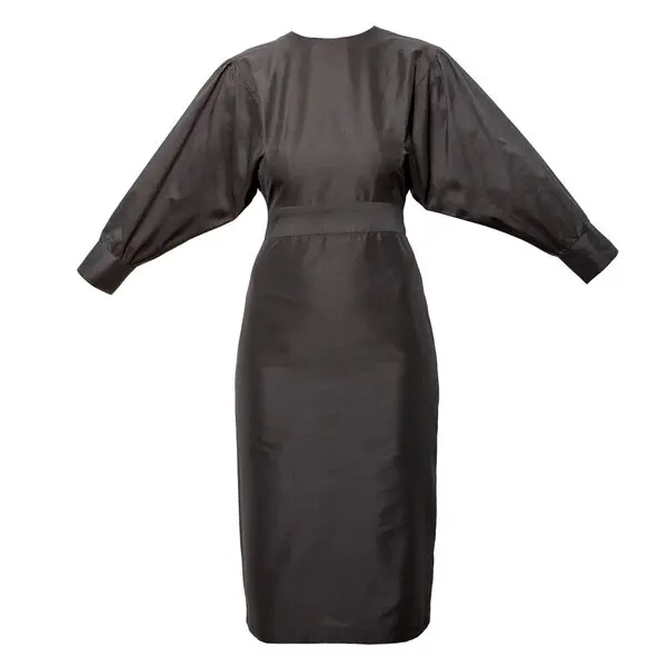 KAROLINA OZOLINSIUTE Alexa Taffeta Midi Dress - Black