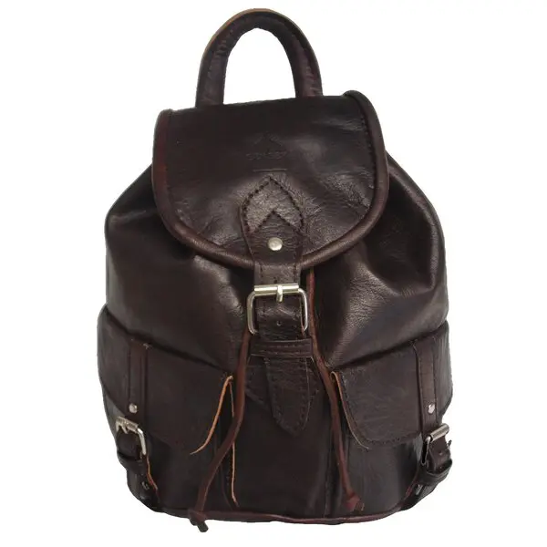 BERBER LEATHER The Larache Small Rucksack - Brown
