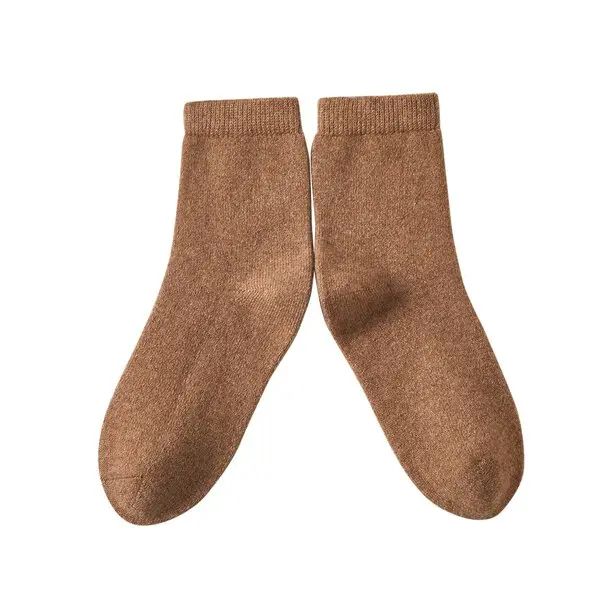 SOFT STROKES SILK Wool Quarter-length Socks Set Of Two - Brown