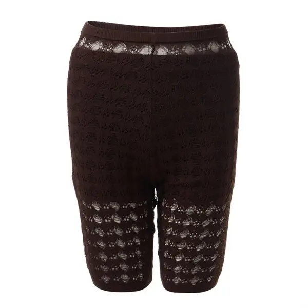 FULLY FASHIONING Khloe Crochet Knit Leggings
