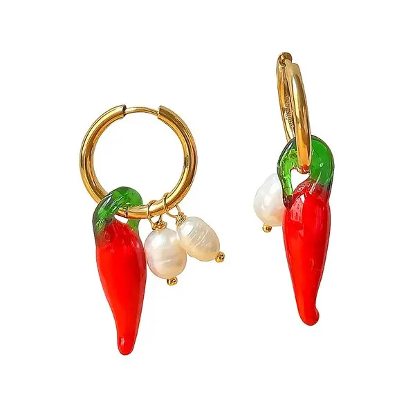SMILLA BRAV Chili Hoop Earrings - Gold