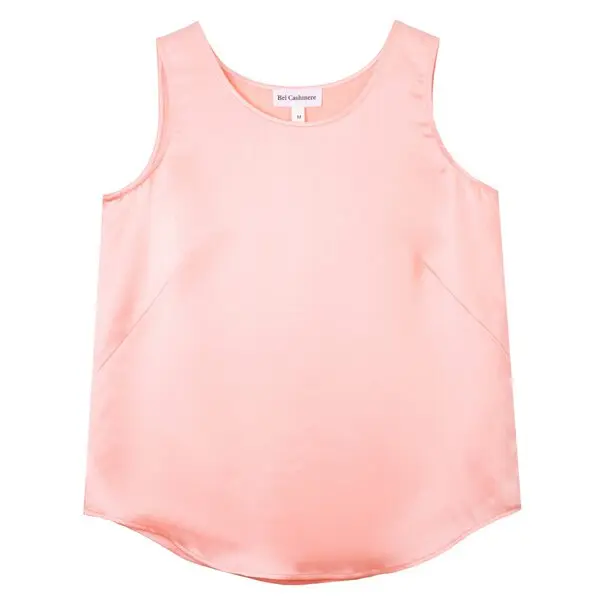 BEL CASHMERE Claire Silk Top - Orange