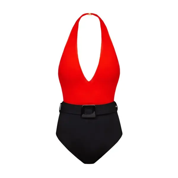 KIKKI-G SWIMWEAR Kiva One-piece Swimsuit - Black/red