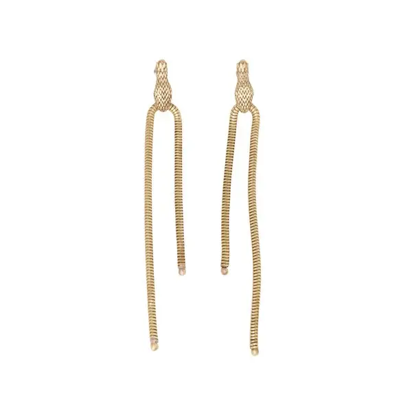 ZEWORKS Brassghetti Naga Earrings - Gold