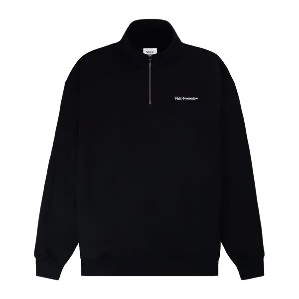 VELD Runyon Va Script Quarter-zip - Black