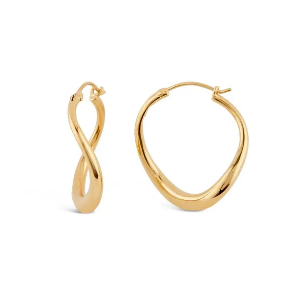 DINNY HALL Wave Gold Small Hoops - Gold/yellow