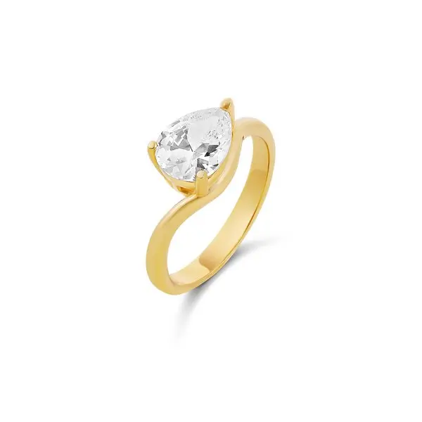 SHYMI Pear Shape Wave Ring - Gold