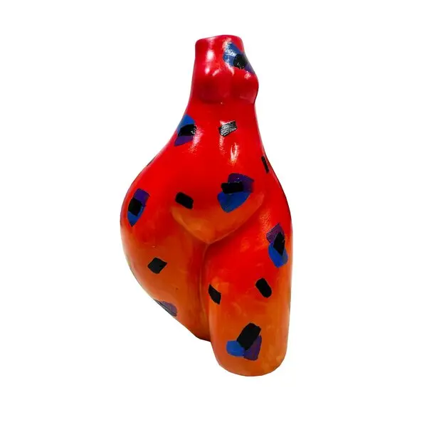 QUILLATTIRE Leopard Booty Vase - Orange