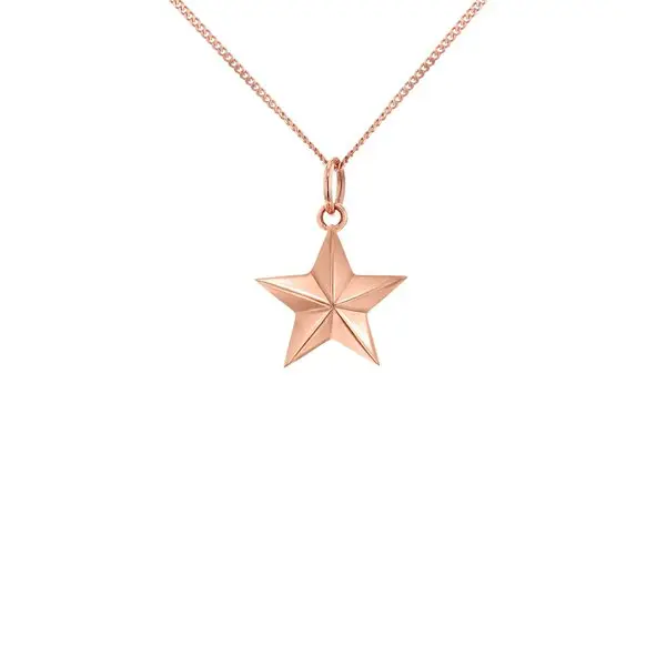TRUE ROCKS Mini Star Pendant Necklace - Rose Gold