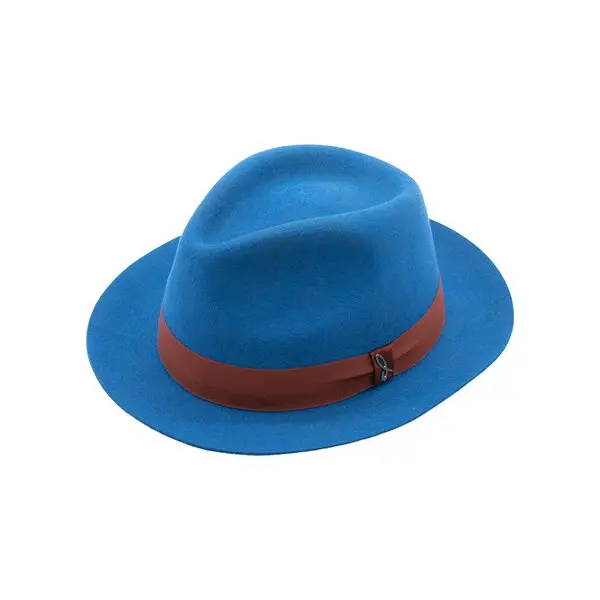 DORIA 1905 Light Lapin Felt Drop Hat - Blue