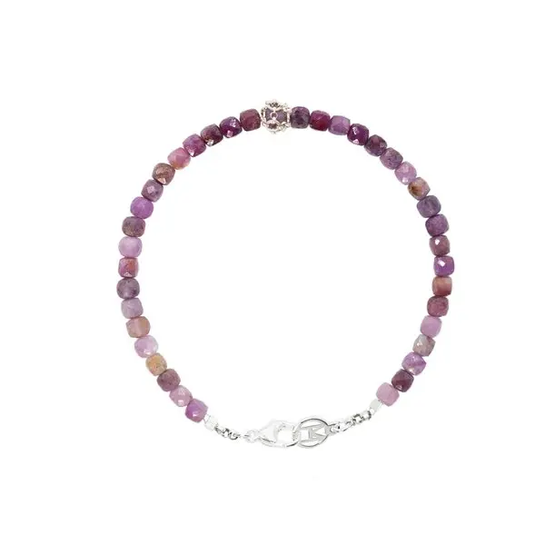 MHART Ruby Gemstone Bracelet - Silver