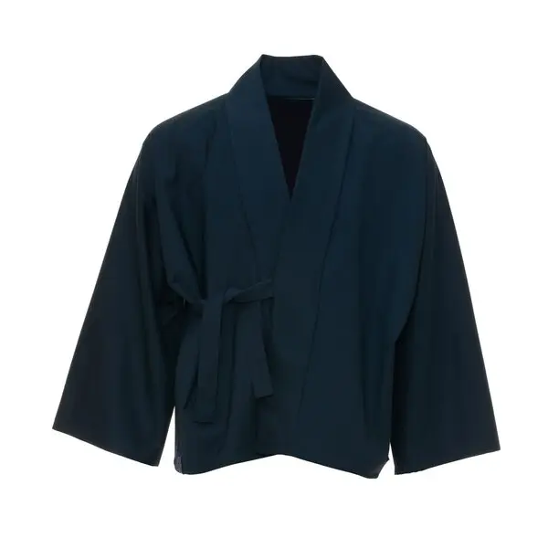 MOE Reversible Wool Wrap Jacket - Blue