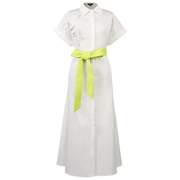 SMART AND JOY Shirt Dress With Applique And Belt