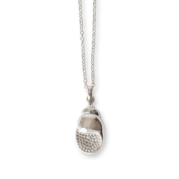 CLASSICHARMS Lexi Crystal Seashell Pendant Necklace - Silver