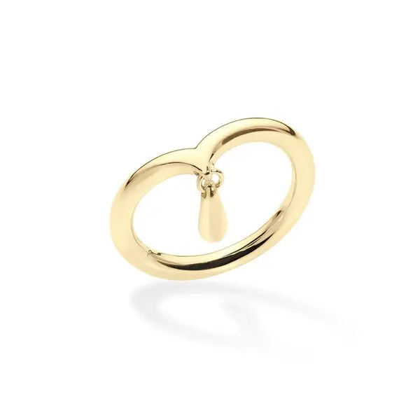 LUCY QUARTERMAINE Midi Vermeil Ring With Drip - Gold