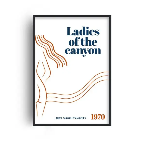 FANCLUB Ladies Of The Canyon Californian Retro Giclée Art Print - White