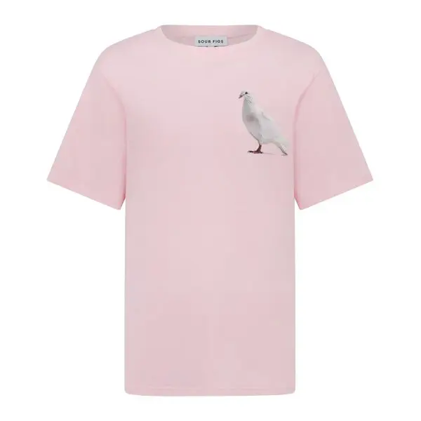 SOUR FIGS Standing Dove T-shirt - Pink