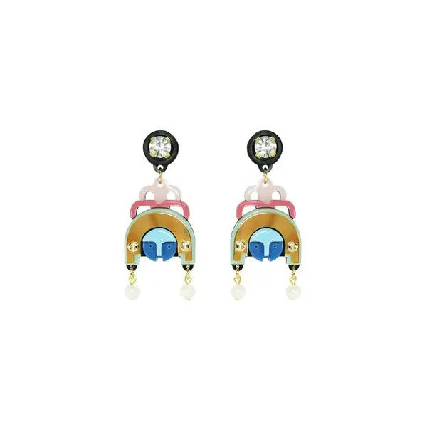 GISSA BICALHO Ixchel Acrylic Dangle Earrings - Blue
