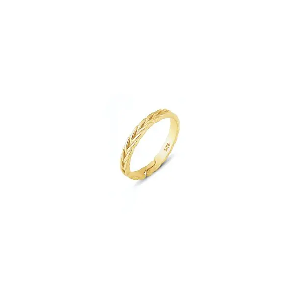SPERO LONDON Braided Adjustable Sterling Silver Band Ring - Gold