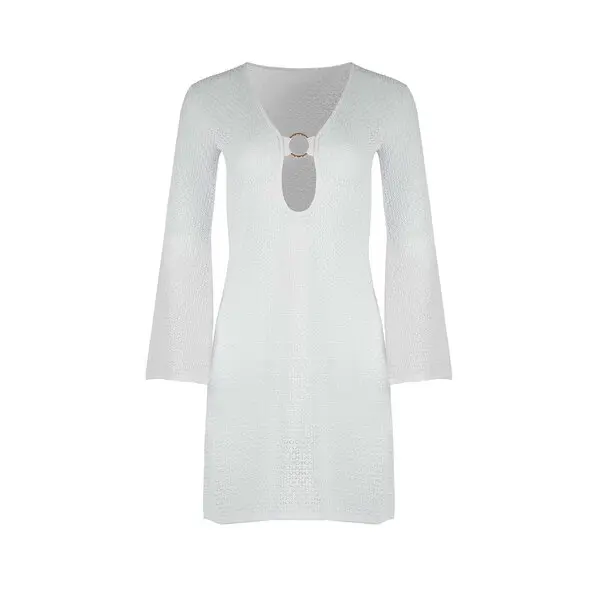 MONARCH Ariana Long Sleeve Mini Dress - White
