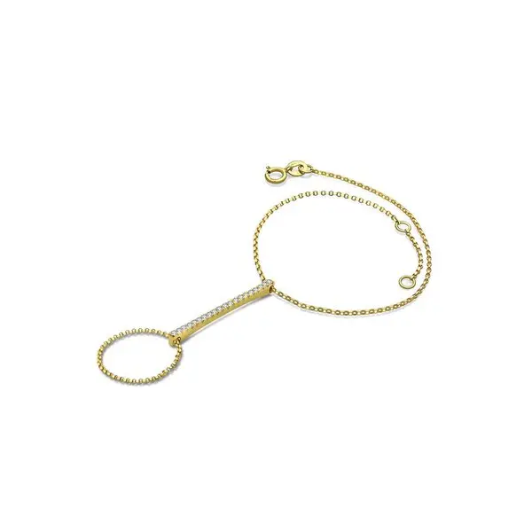 GENEVIEVE COLLECTION 18k Yellow Diamond Bar Bracelet - Gold