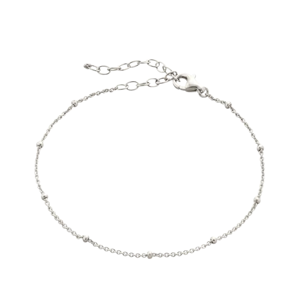 SPERO LONDON Bead Curb Chain Sterling Satellite Bracelet - Silver