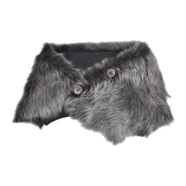 OWEN BARRY Sheepskin Ailsa Wrap - Grey/black