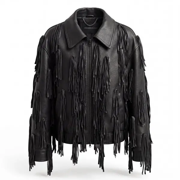 IRMAK SU GUCLU Thames Fringed Leather Jacket